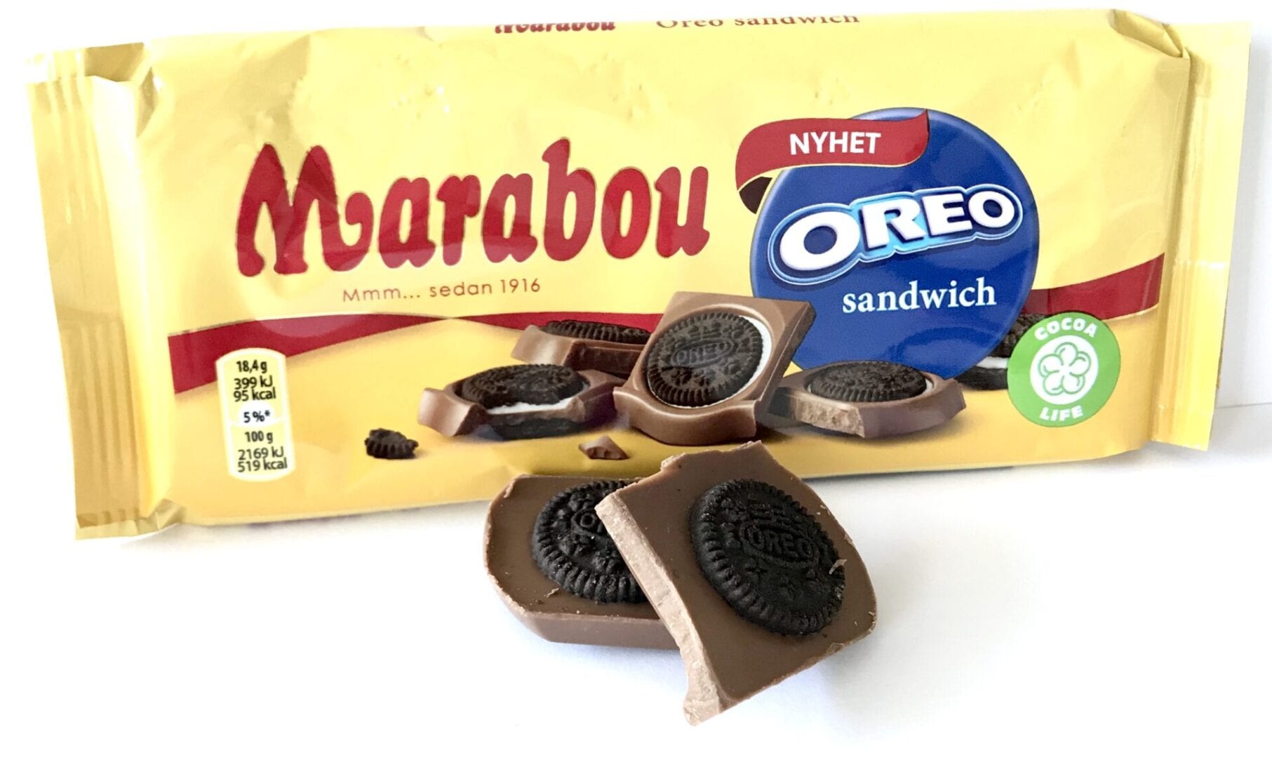 Två efterlängtad nyhet - Marabou mjölkchoklad med kakdeg & Mini Oreos ...
