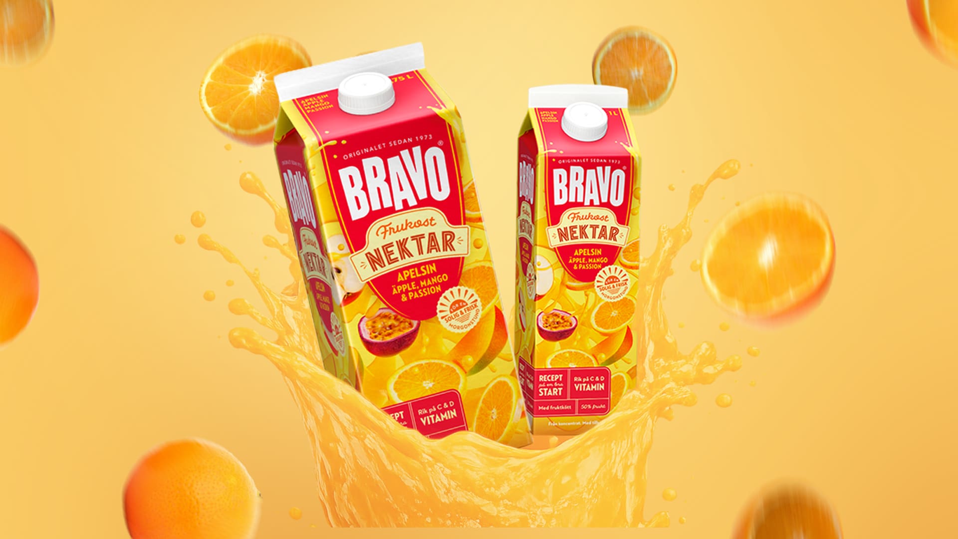 Bravo Nektar med smak av apelsin, äpple, mango och passion ...